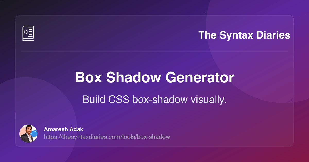 Css Box Shadow Generator Visual Box Shadow Tool