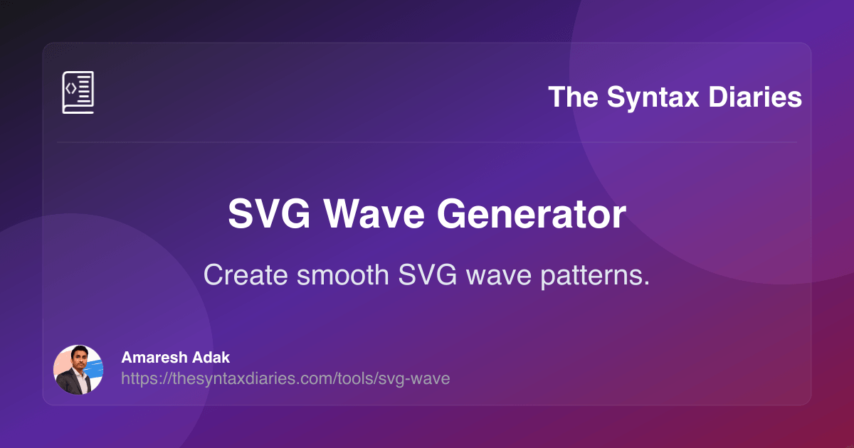 Free SVG Wave Generator - Create Custom Wave Patterns | The Syntax Diaries