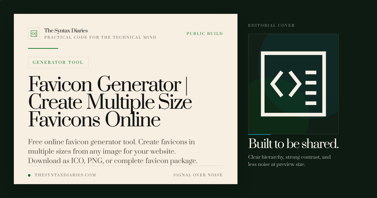 Favicon Generator | Create Multiple Size Favicons Online | The Syntax ...